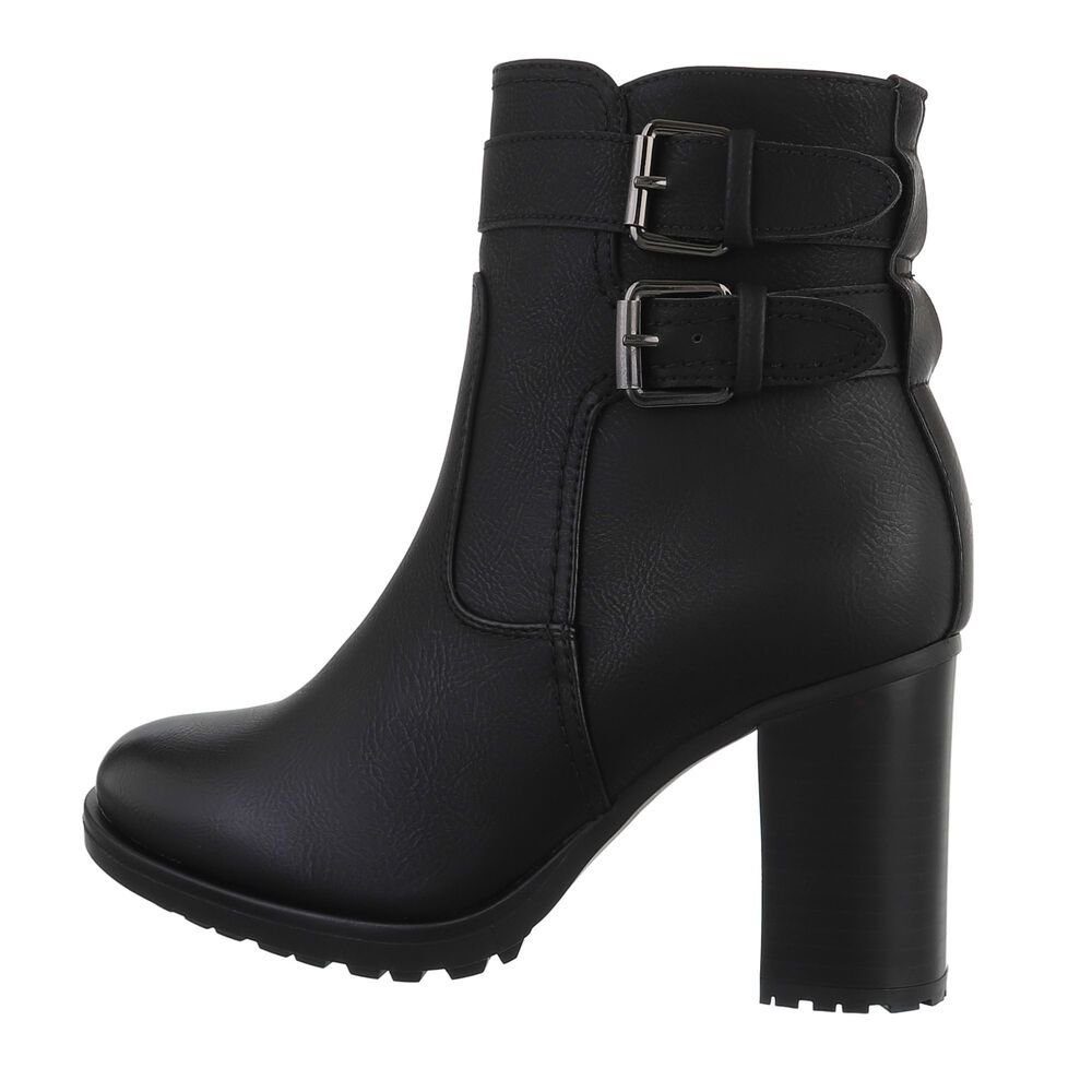 Ital Design Damen Party And Clubwear Stiefelette Blockabsatz High Heel