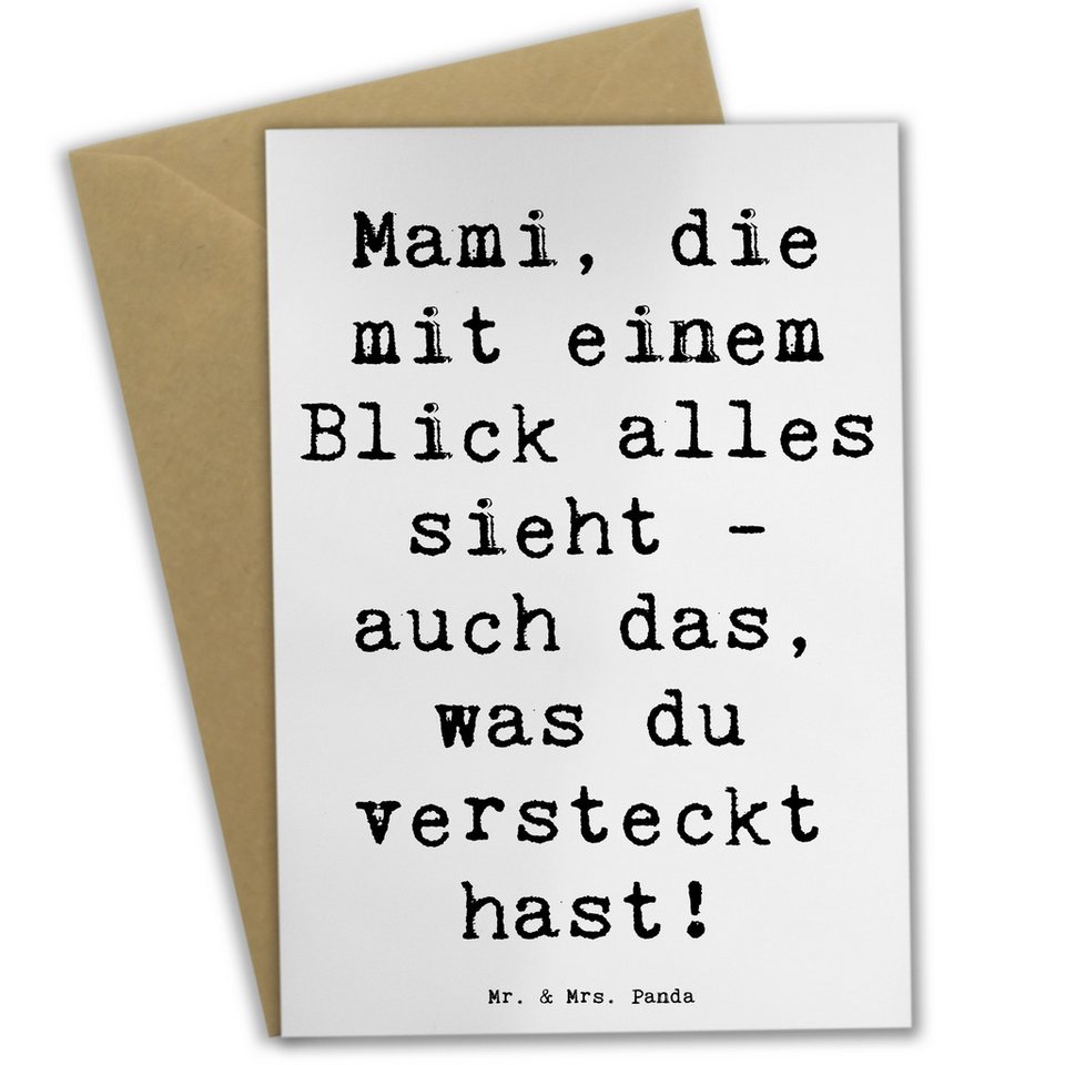 Mr And Mrs Panda Grußkarte Mami Überblick Weiß Geschenk