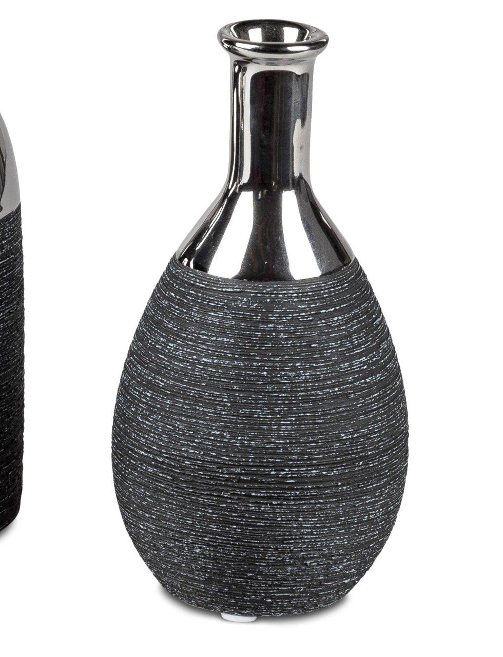 Formano Dekovase Anthrazit Grau H16cm D85cm Keramik