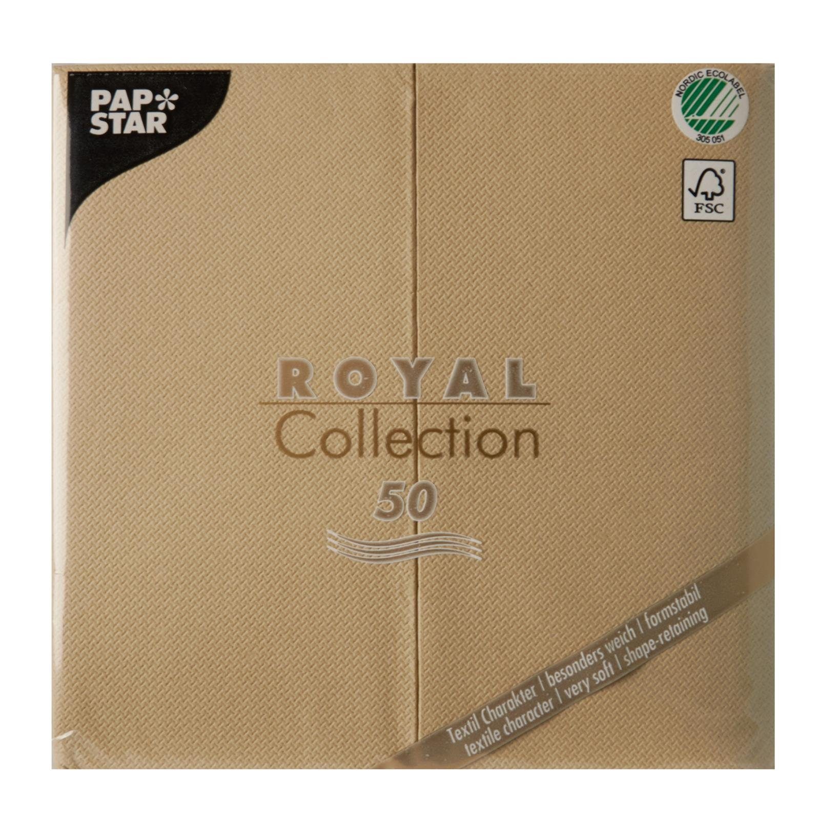 Papstar Papierserviette 50 Servietten Royal Collection 18 Falz 40 Cm