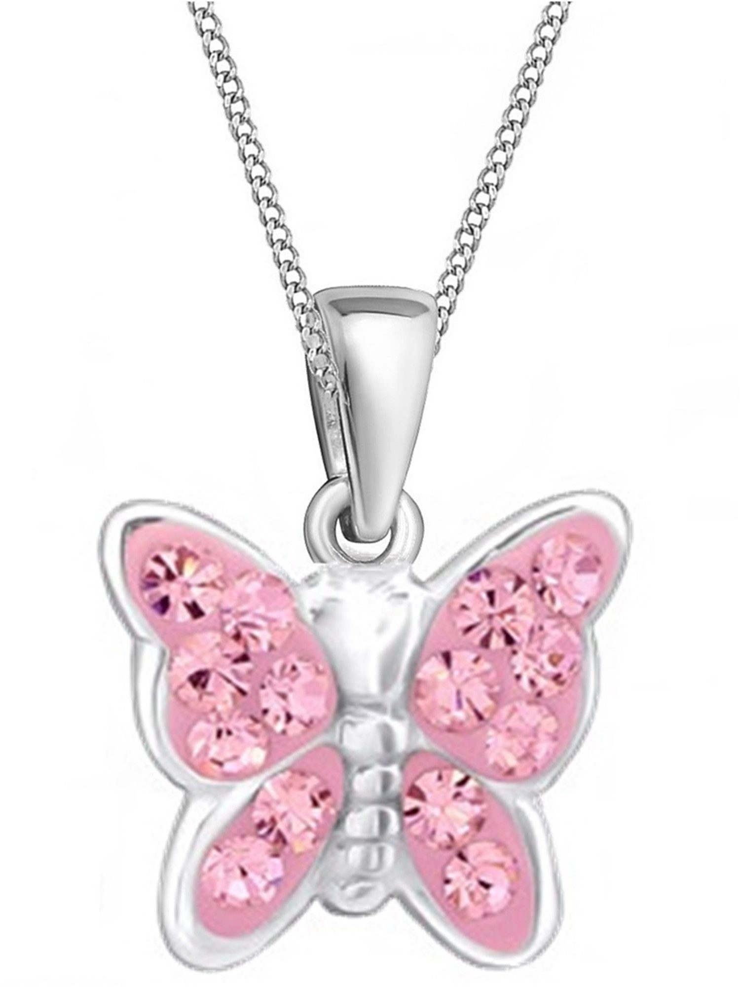 Goldene Hufeisen Kette mit Anhänger Mädchen Kinder mini klein Schmetterling Anhänger mit Kette ...