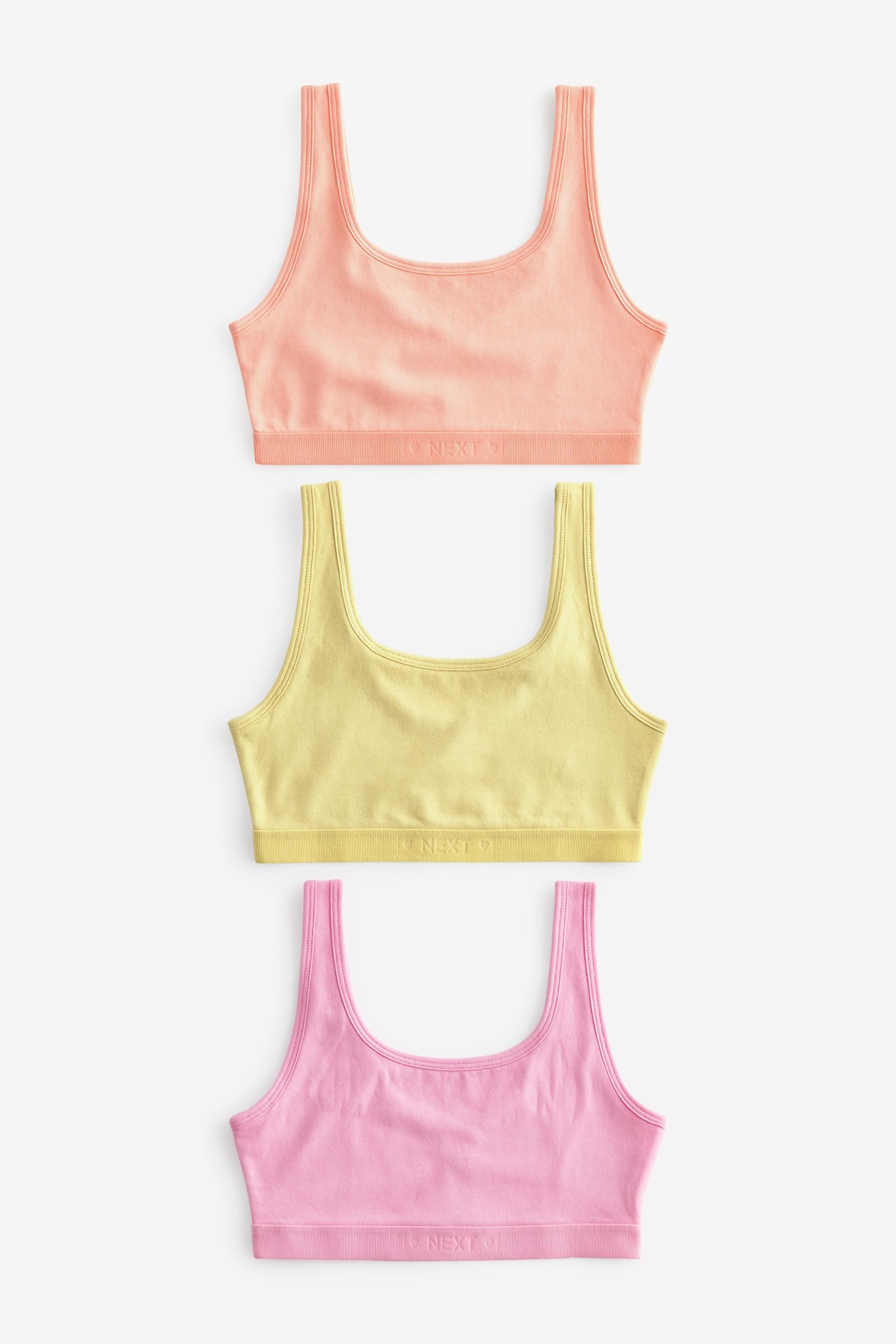 Next Crop Top Kurztops Mit U Ausschnitt 3er Pack 3 Tlg