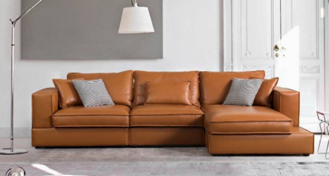Jvmoebel Ecksofa Leder Eck Garnitur Sofa Couch Wohn Zimmer Sitz