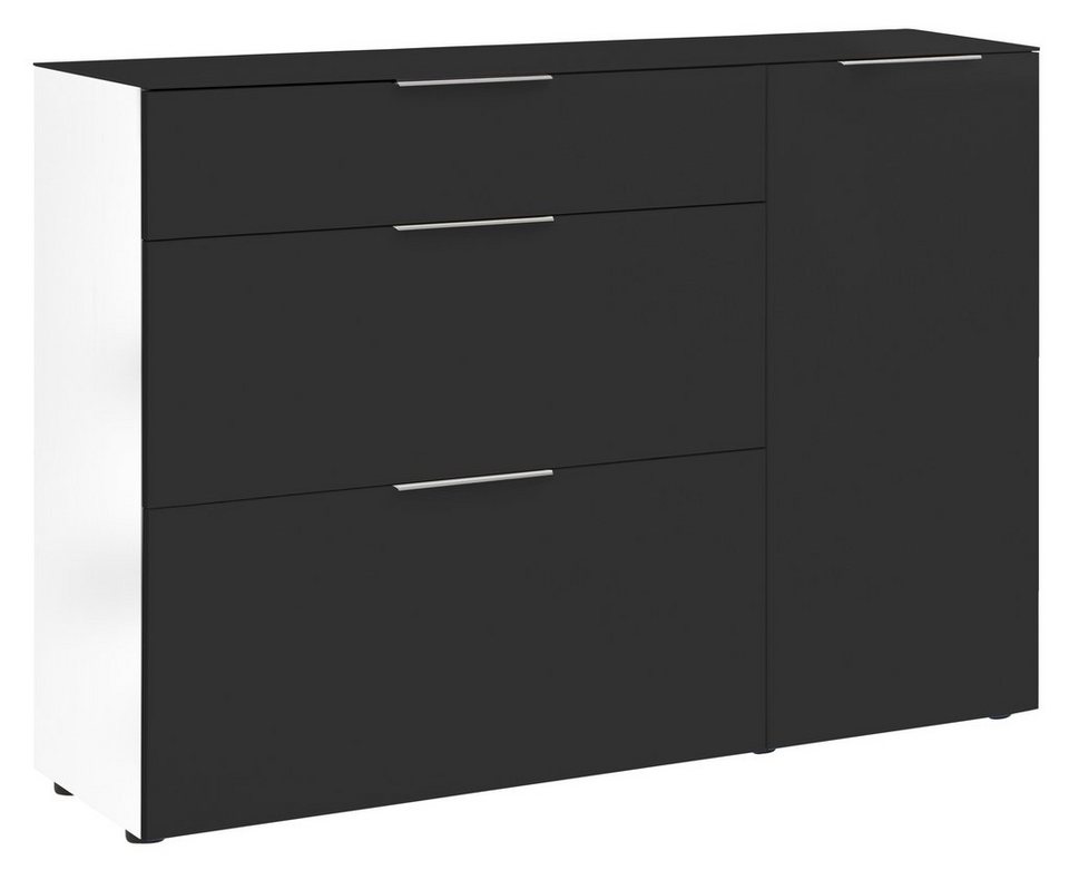 Möbelando Schuhschrank 78353461 In Weiß Matt Glas Anthrazit Matt