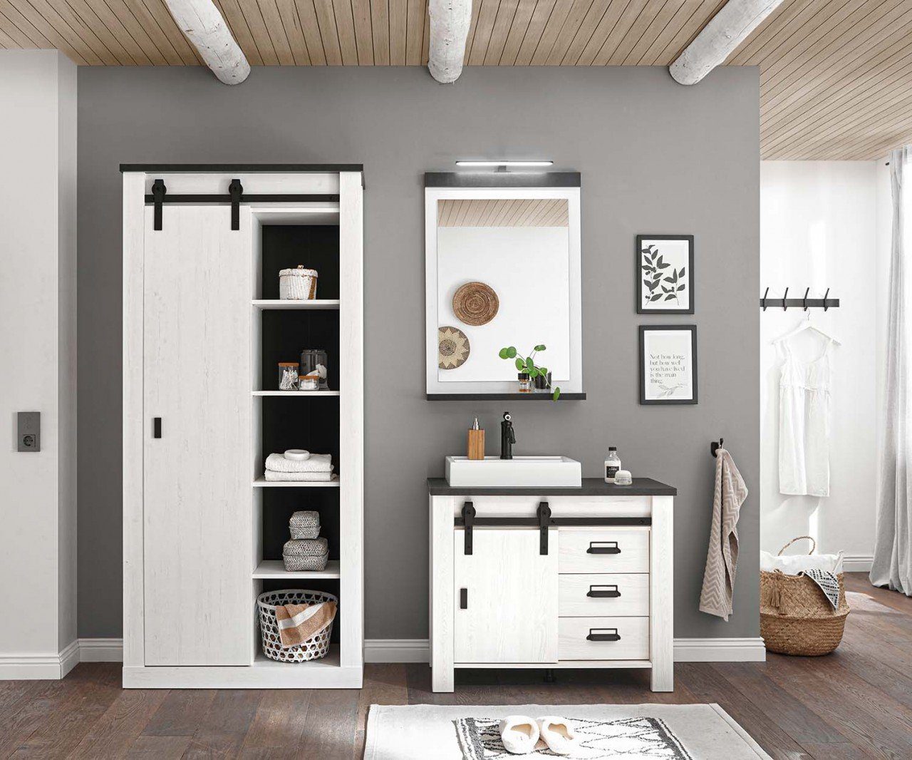 Möbel Stellbrink Badezimmer-Set Badezimmerset V Sherwood