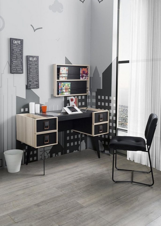 Jvmoebel Schreibtisch Moderner Schreibtisch Mit Jugendzimmer Wandregal