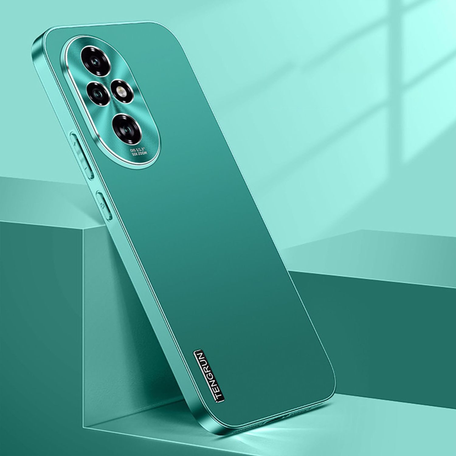 Wigento Handyhülle Für Honor 200 Pro Feinmattes Metall Design Handy