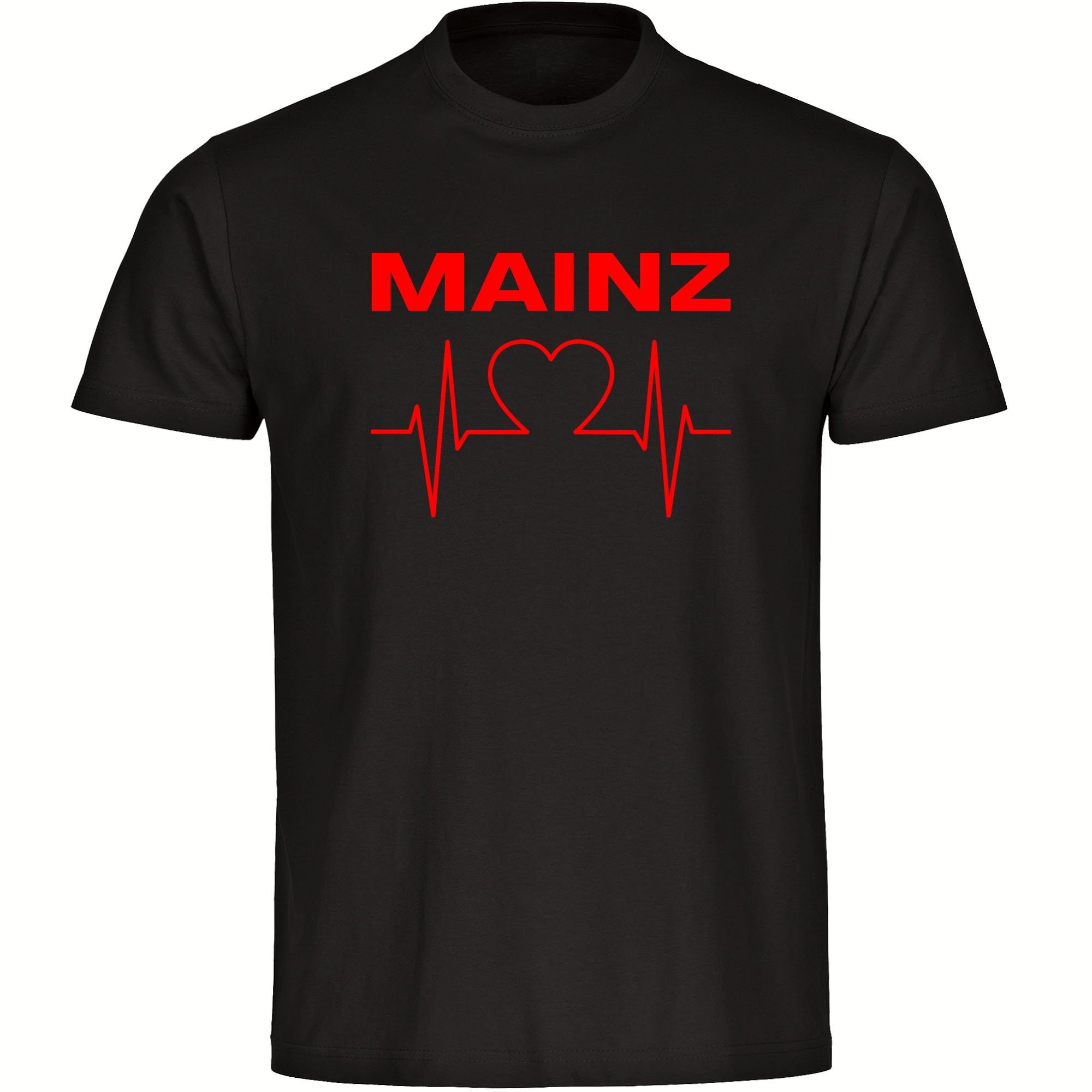 multifanshop T-Shirt Herren Mainz - Herzschlag - Männer