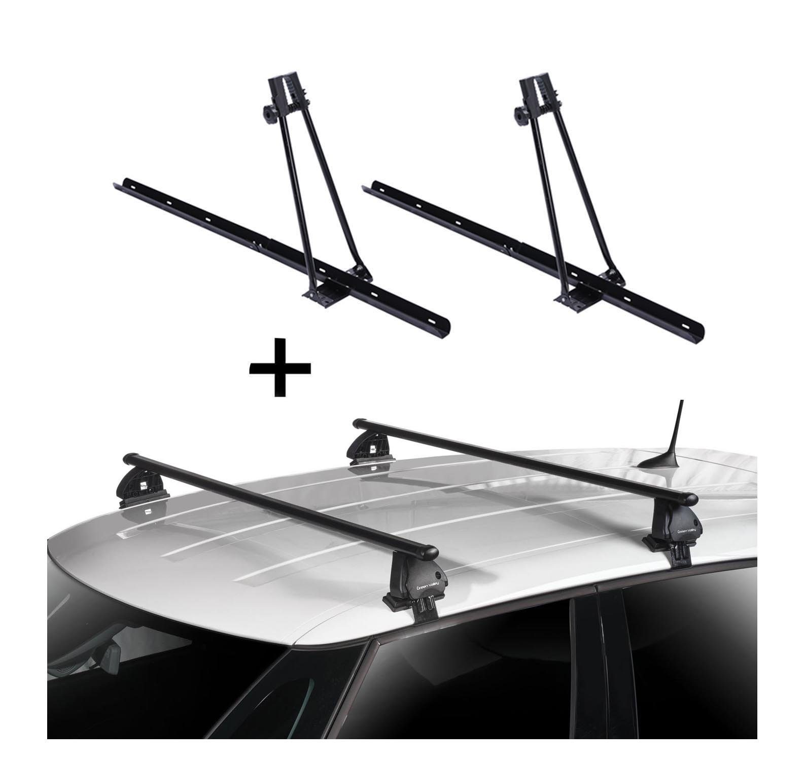 VDP Dachträger, 2x Fahrradträger ORION + Dachträger VDP EVO Stahl kompatibel mit Renault Captur ...