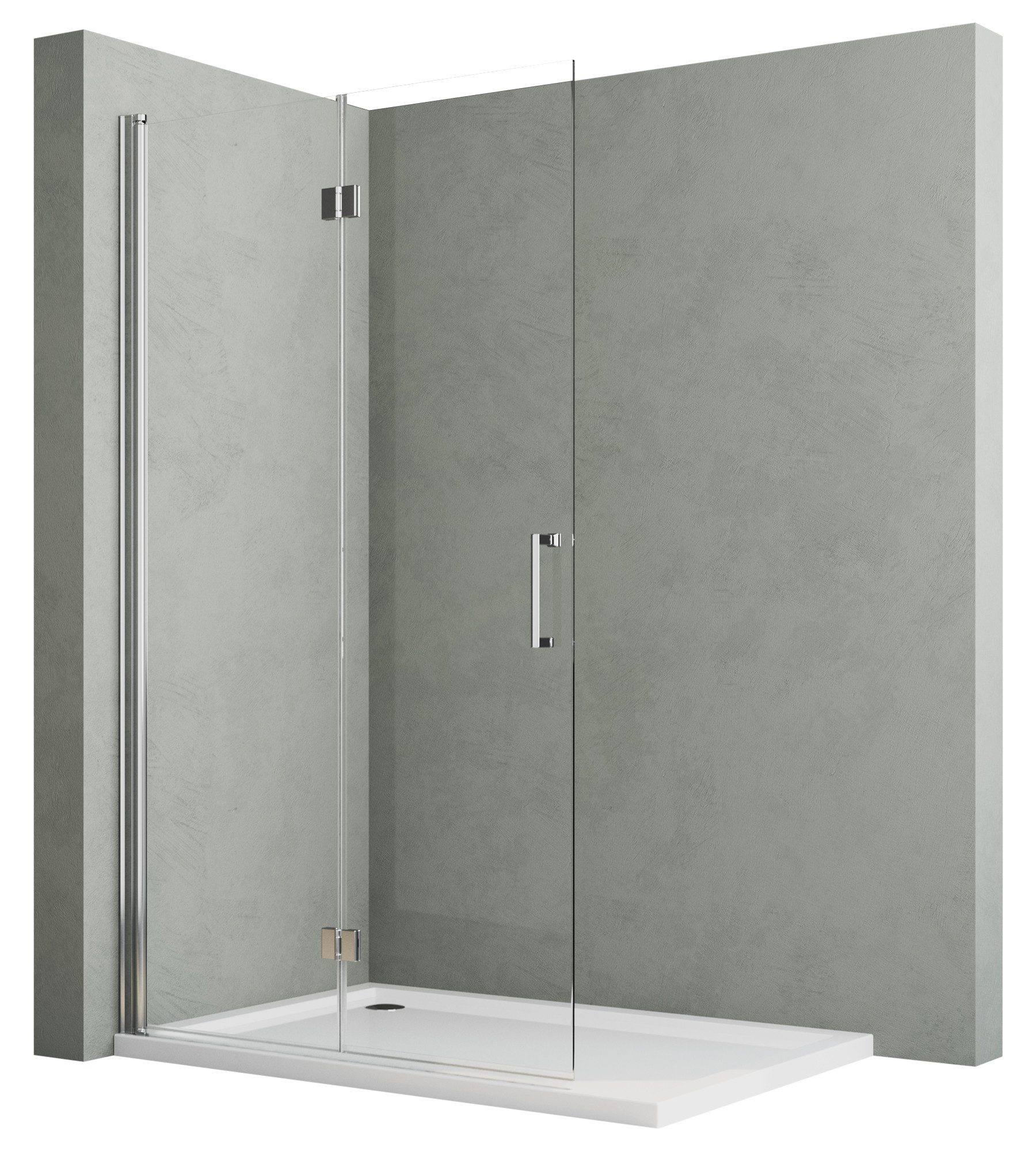 Hopibath Duschwand Faltbar Walk In Dusche Faltbar Sicherheitsglas Mit