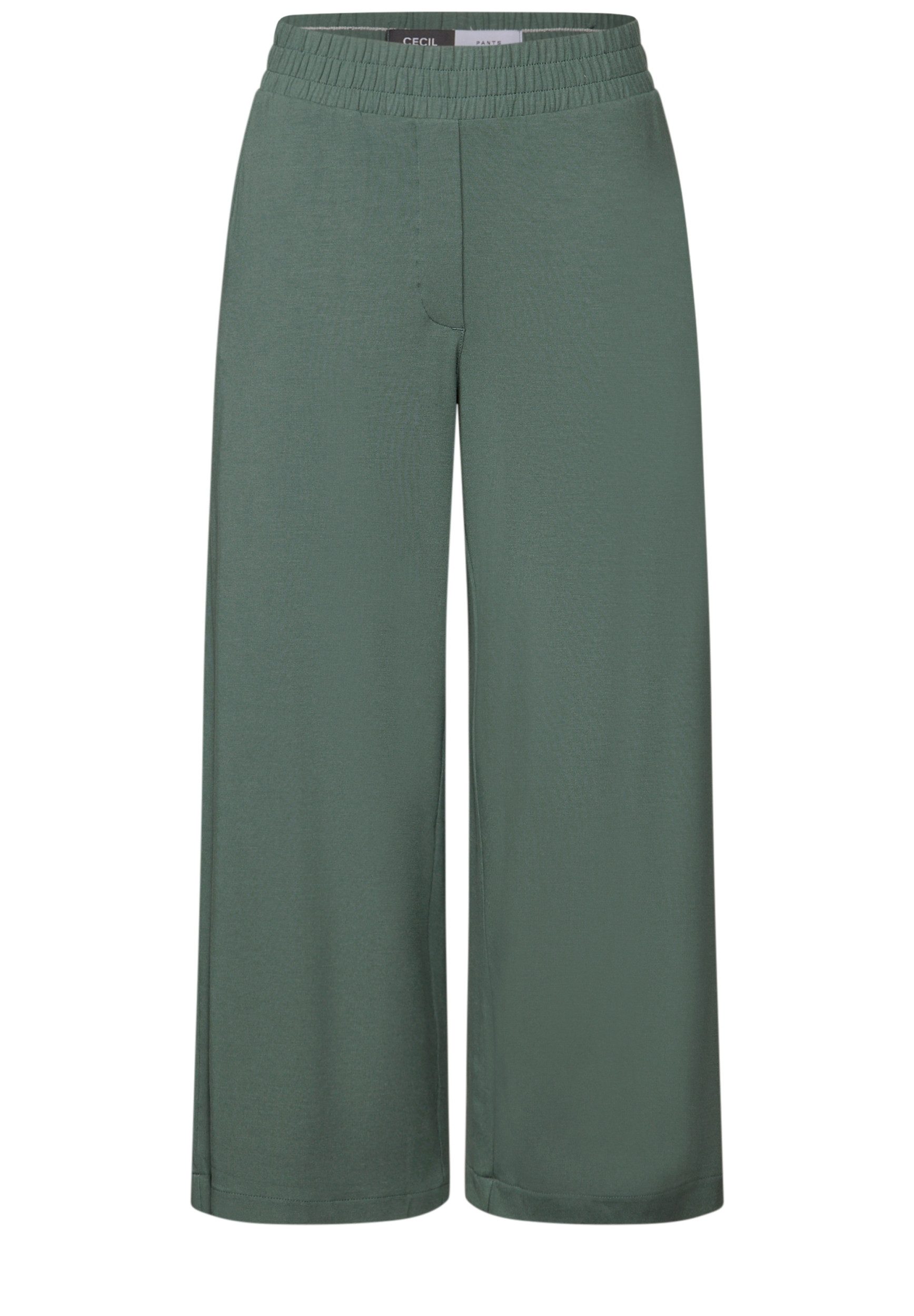 CECIL Chinos EOS_Style Neele Wideleg Jersey universal blue, Chino-Hose