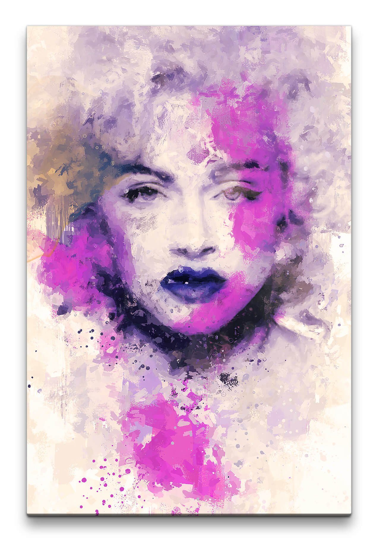 Sinus Art Leinwandbild Madonna Porträt Abstrakt Kunst Popikone Sängerin