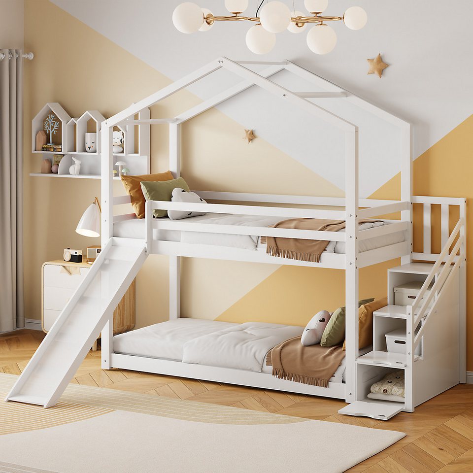 Flieks Etagenbett Kinderbett Hochbett Mit Oberem Lattenrost Und