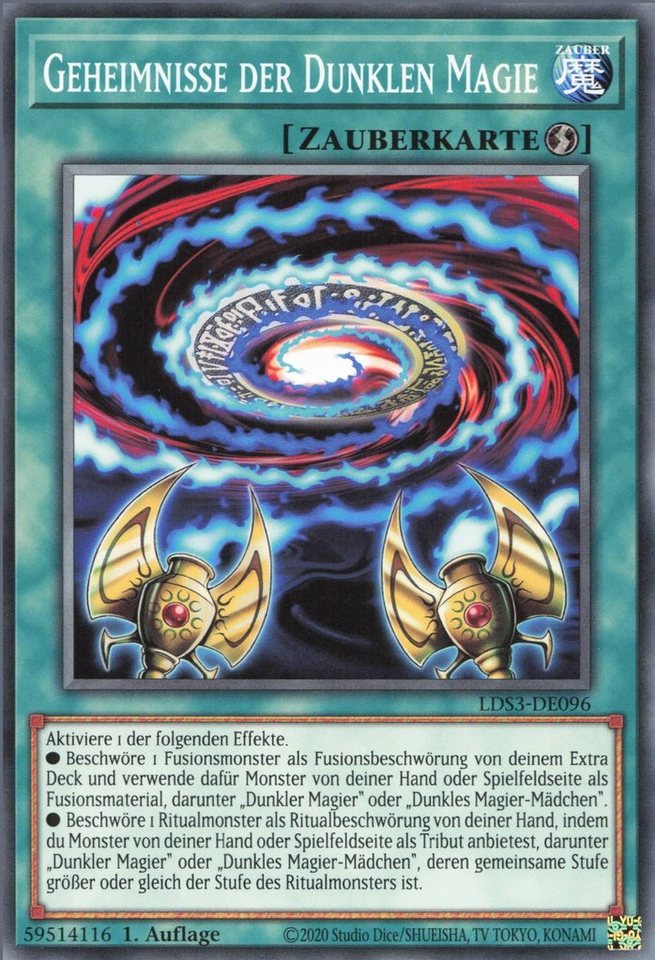 Recollectibles Sammelkarte Yugioh Karte Geheimnisse Der Dunklen Magie