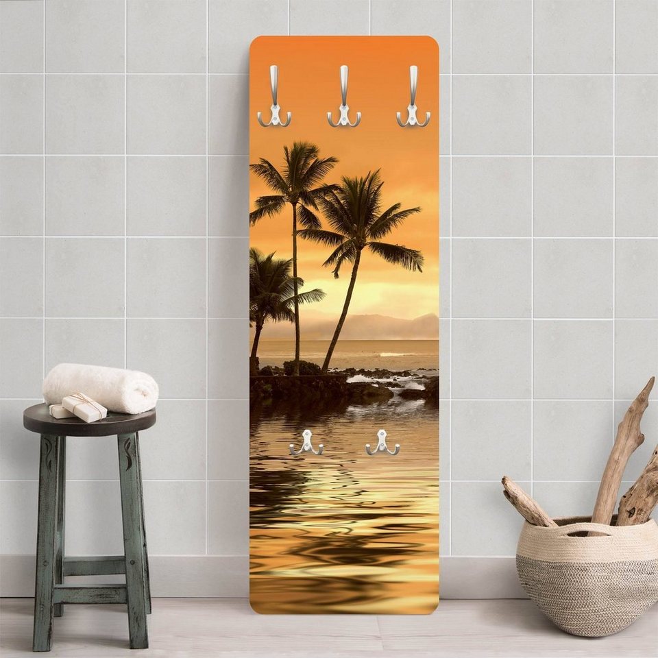 Bilderdepot24 Garderobenpaneel Orange Botanik Tropisch Natur Strand