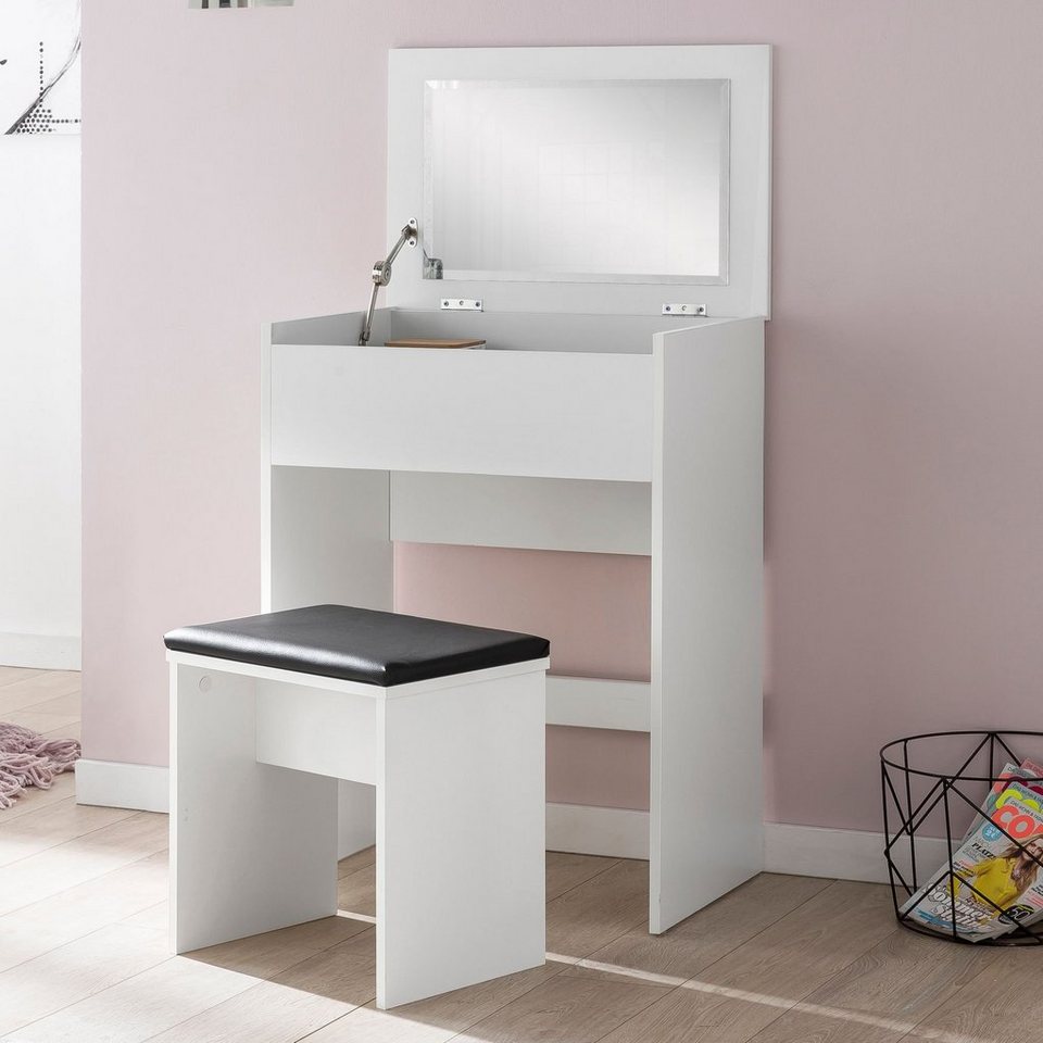 Finebuy Schminktisch Fb51641 Schminktisch 60x81x40 Cm Weiß