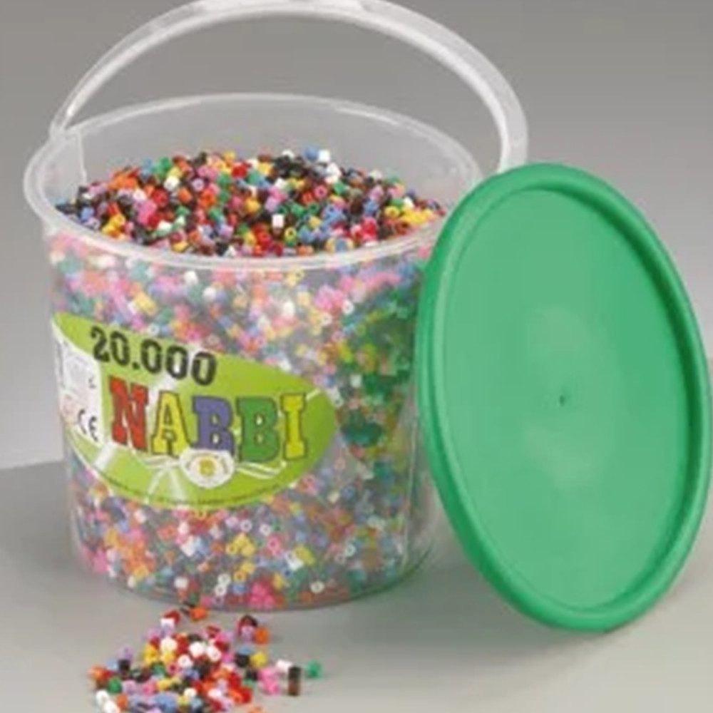 NABBI Bügelperlen Nabbi® Bügelperlen im Eimer, Ø 5mm, 20.000 Stk ...