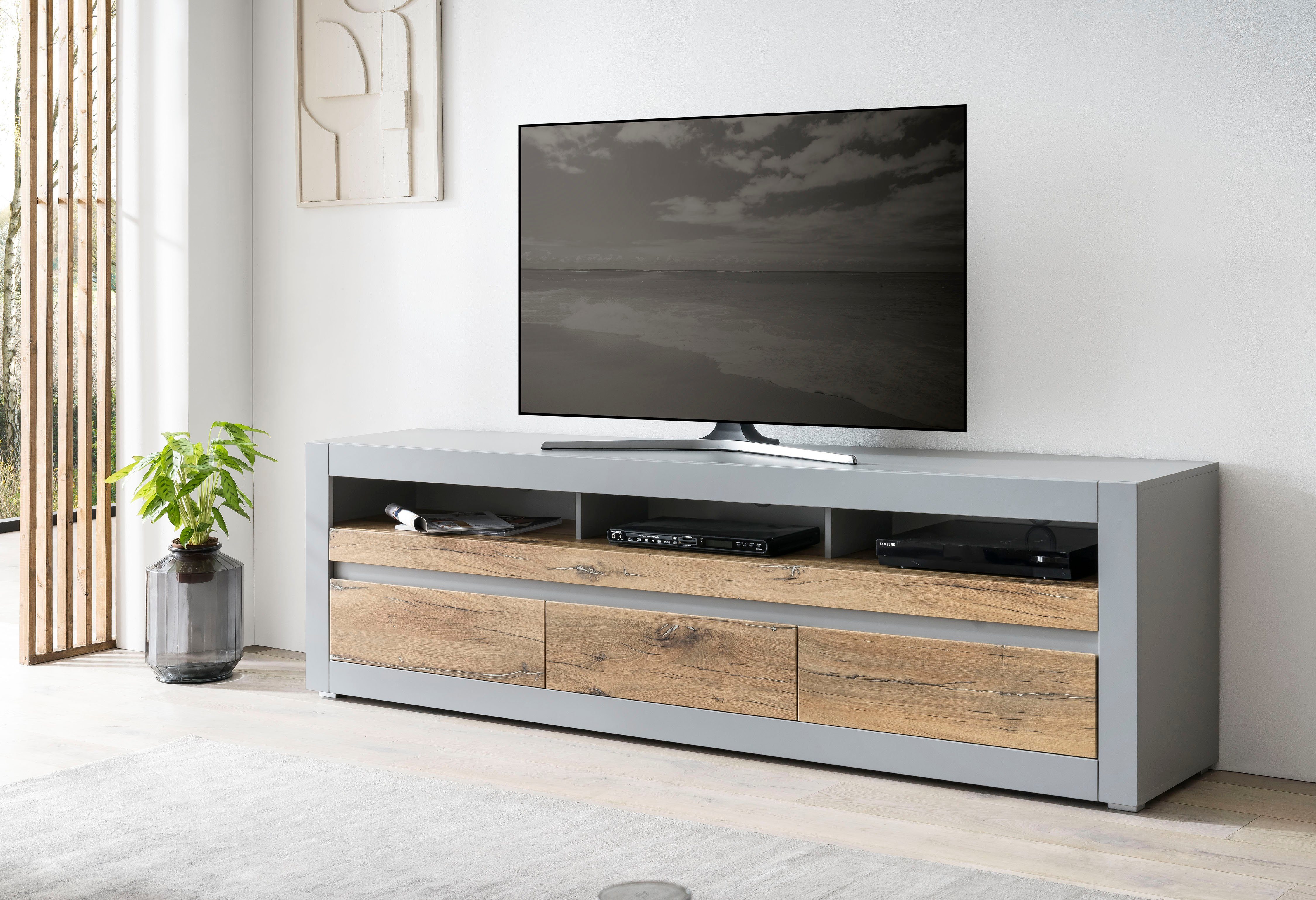 Inosign Lowboard Casablanca Modernes Design In Farbe Platingrau Matt
