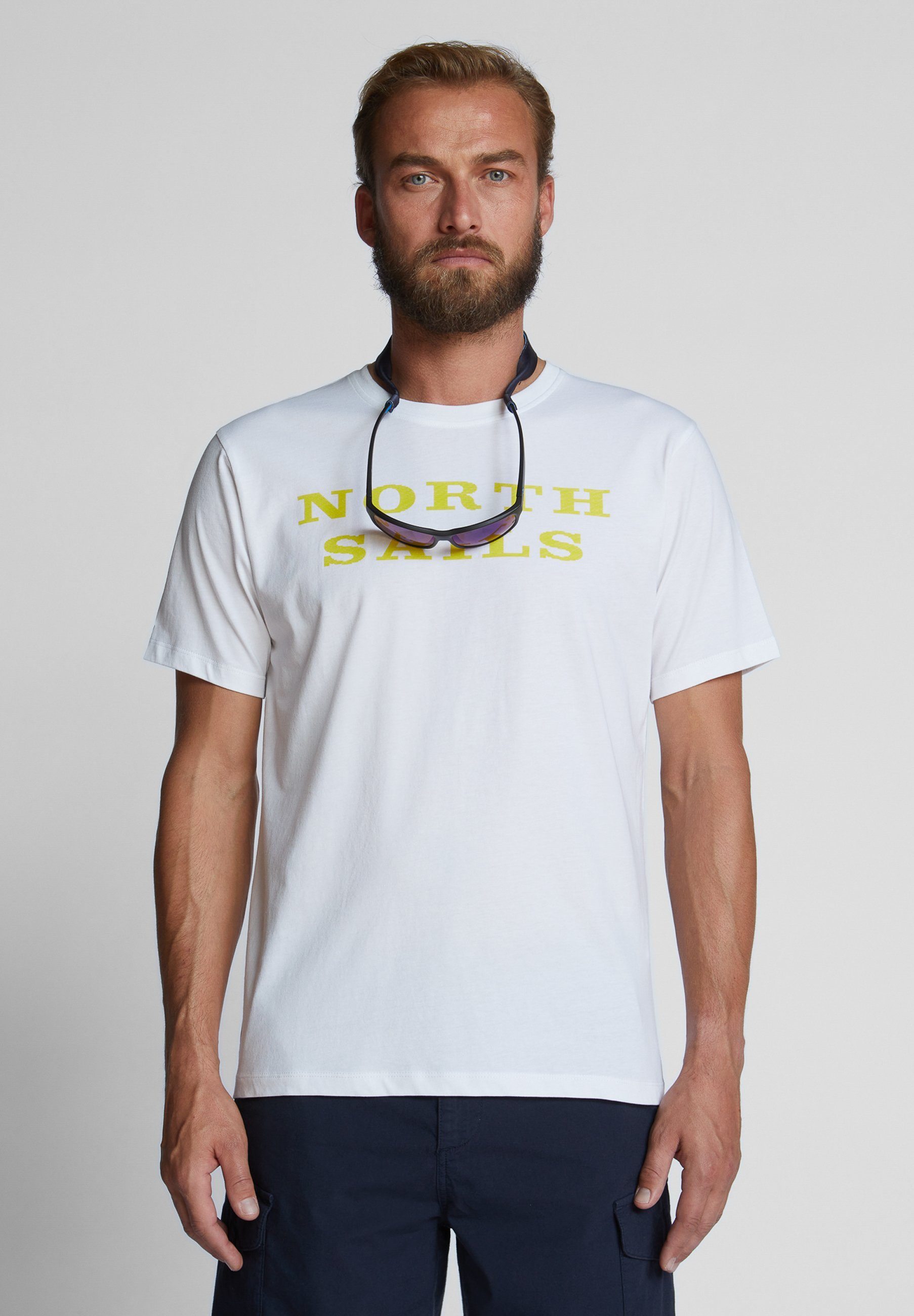 North Sails T-Shirt T-Shirt mit Schriftzug, Hochwertiges Material