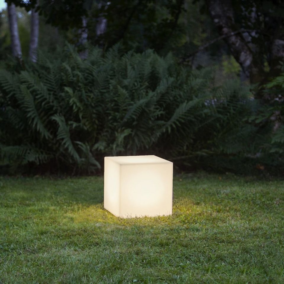 Click Licht Gartenleuchte Dekorativer Gartenwürfel Gardenlight In Weiß