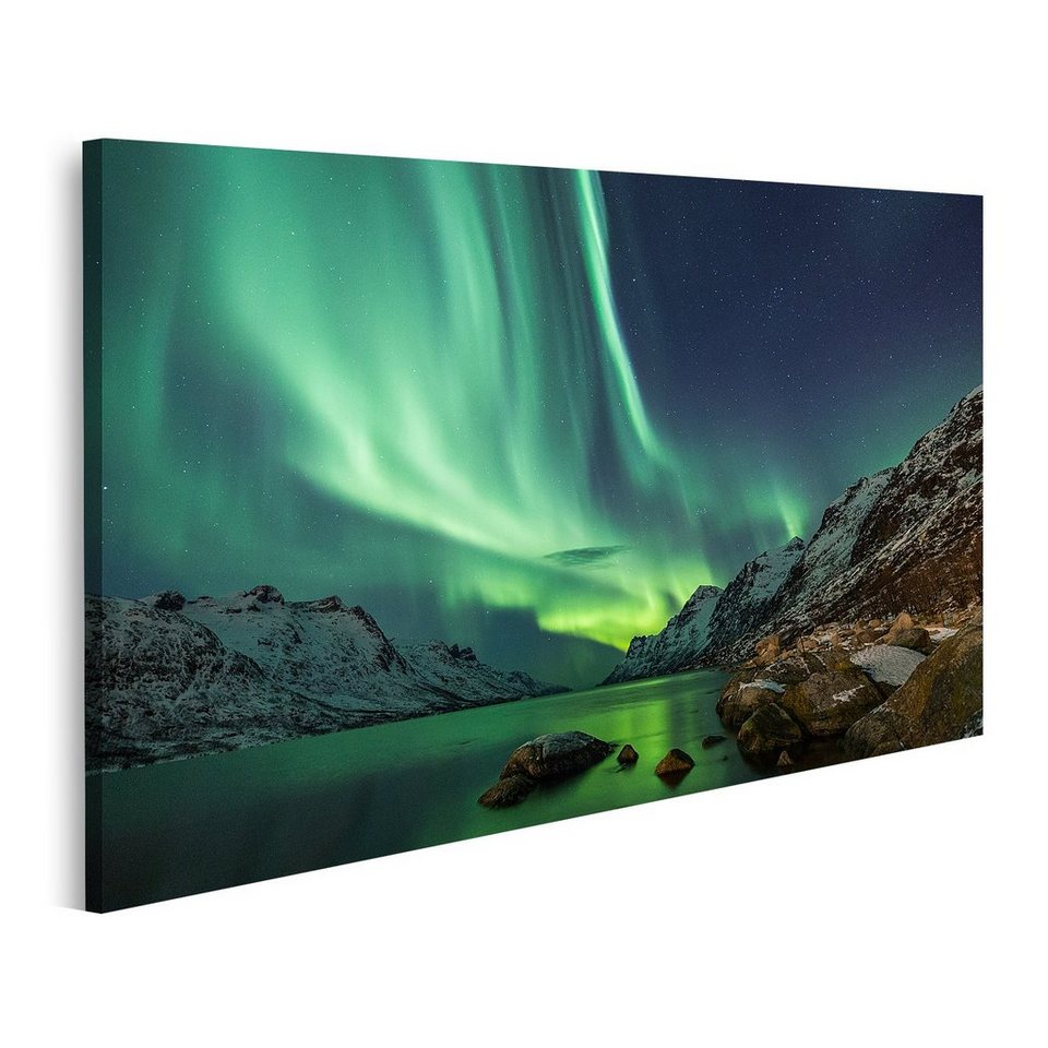 Islandburner Leinwandbild Bild Auf Leinwand Aurora Borealis Over