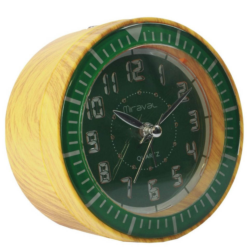 Miraval Quarzwecker Miraval Wecker Holzoptik Lautlos Wecker Analog