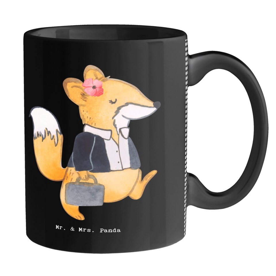 Mr And Mrs Panda Tasse Anwältin Mit Herz Schwarz Geschenk