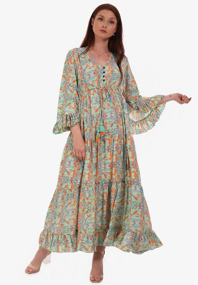 Yc Fashion And Style Maxikleid Bohemian Maxikleid Mit V Ausschnitt
