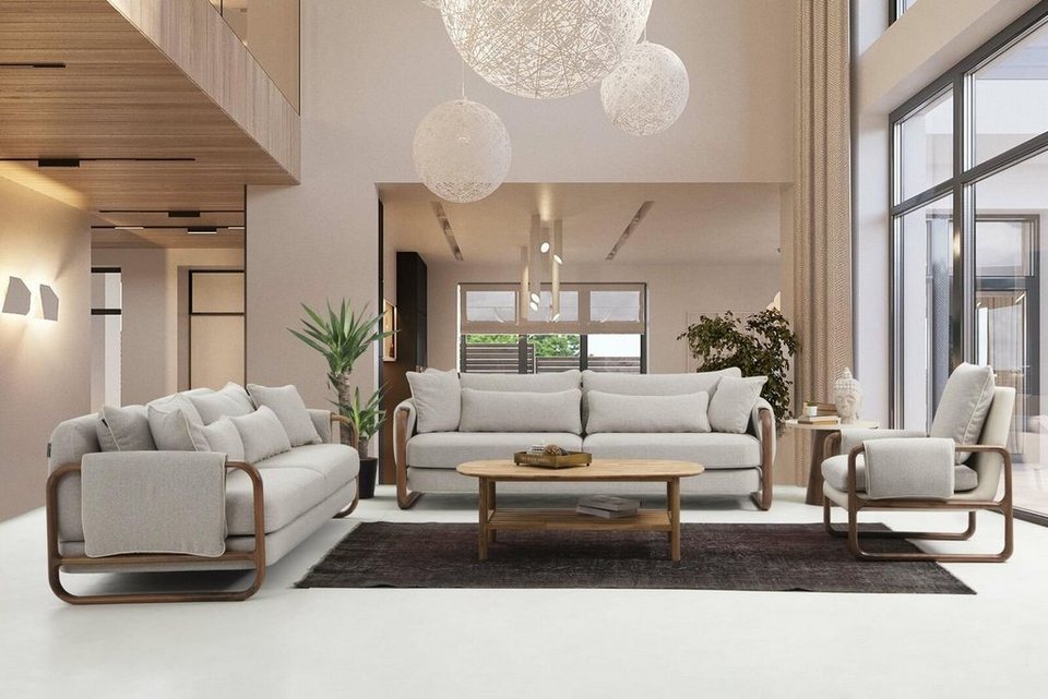 Jvmoebel Wohnzimmer Set Komplette Couchgarnitur Sofagarnitur 321 Sitzer