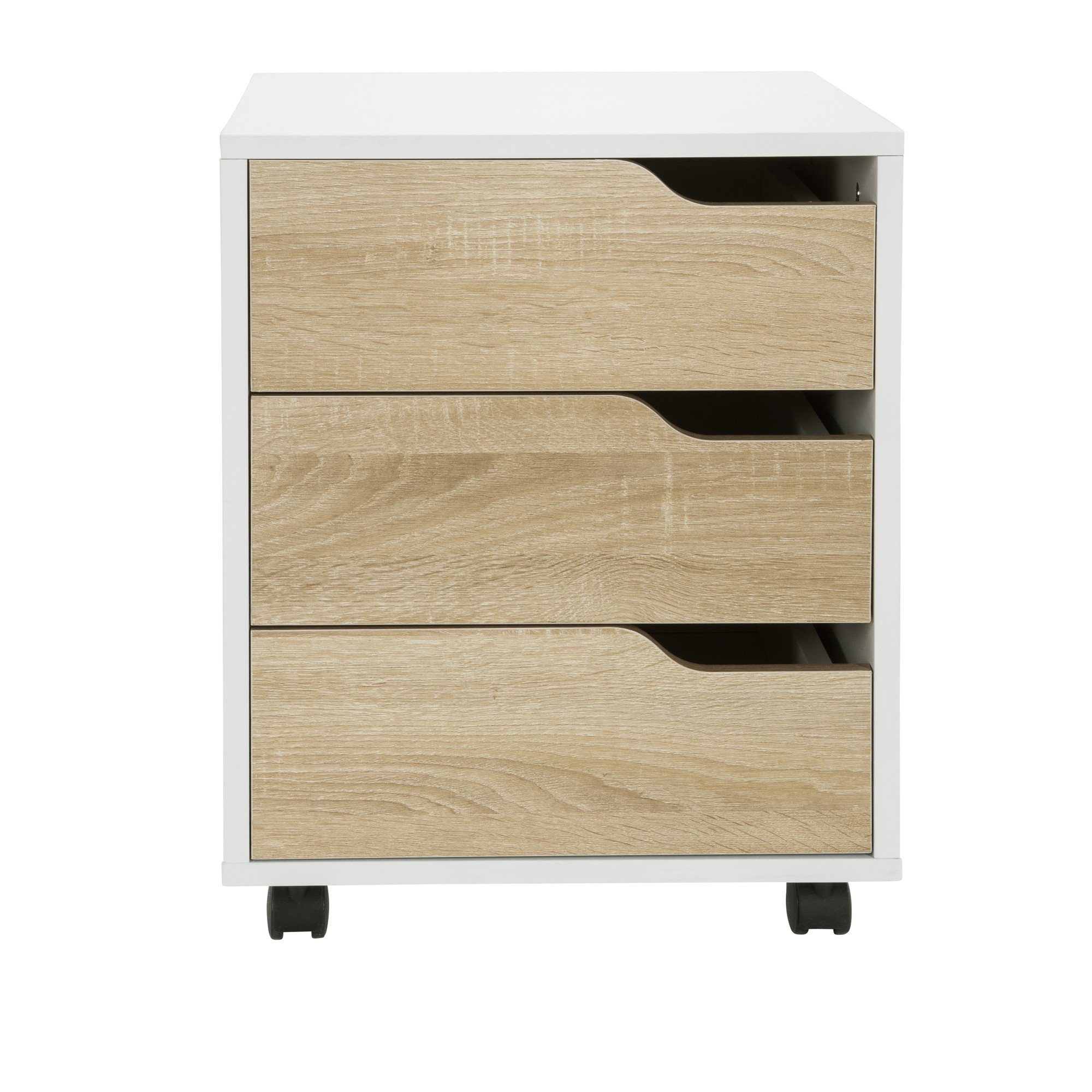 Arbeitszimmer Holz Rollcontainer » Büro Holz Rollcontainer