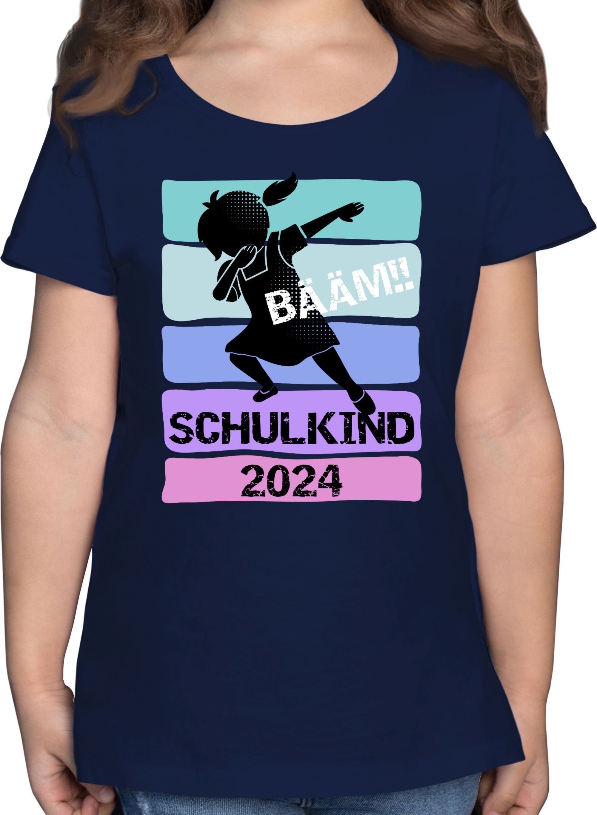 Shirtracer T-Shirt Bääm!! Schulkind 2024 Mädchen Einschulung Mädchen