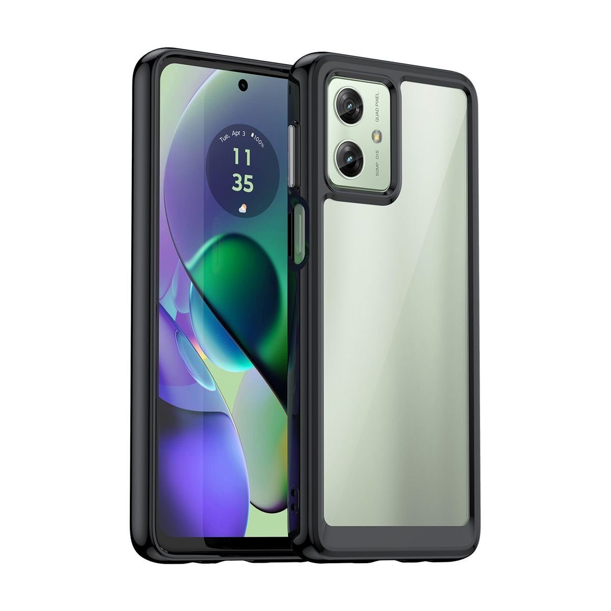 Wigento Handyhülle Für Motorola Moto G54 Tpu Schutz Handy Hülle Etuis