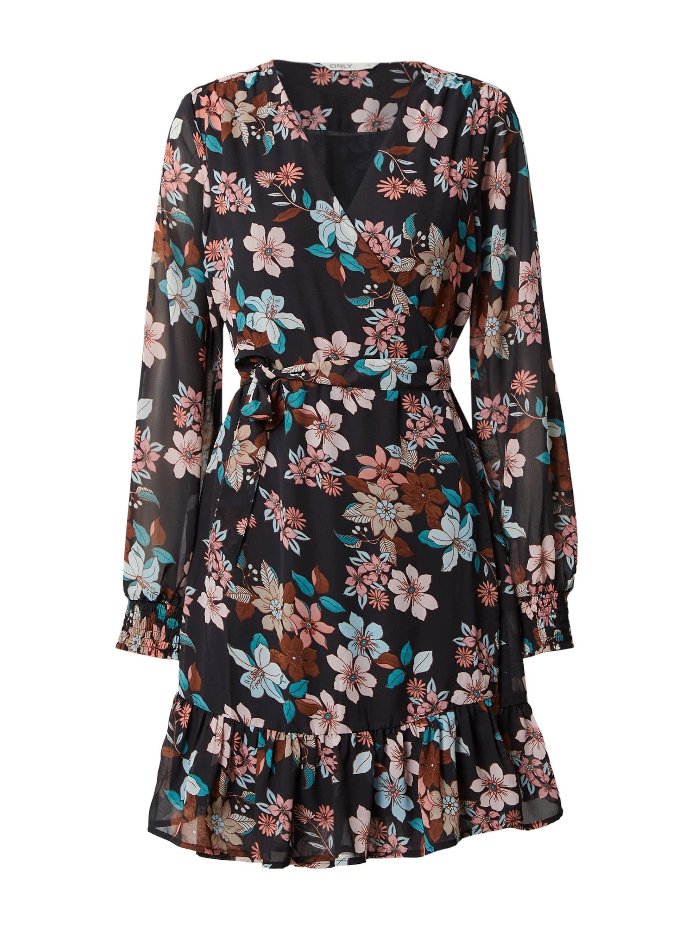 Only Minikleid Star 1 Tlg Drapiertgerafft Volant Wickel Design