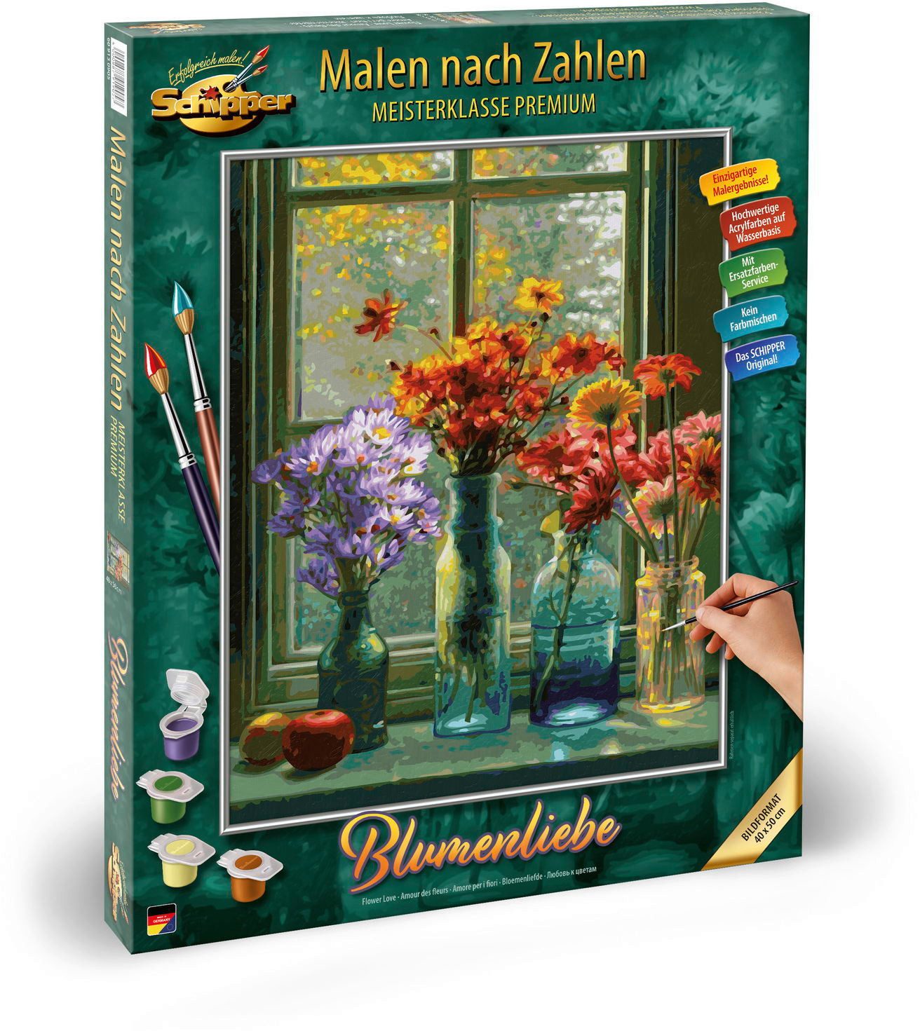 Schipper Malen nach Zahlen Schipper Malen nach Zahlen Master Class Premium 40x50cm Blumenliebe 60