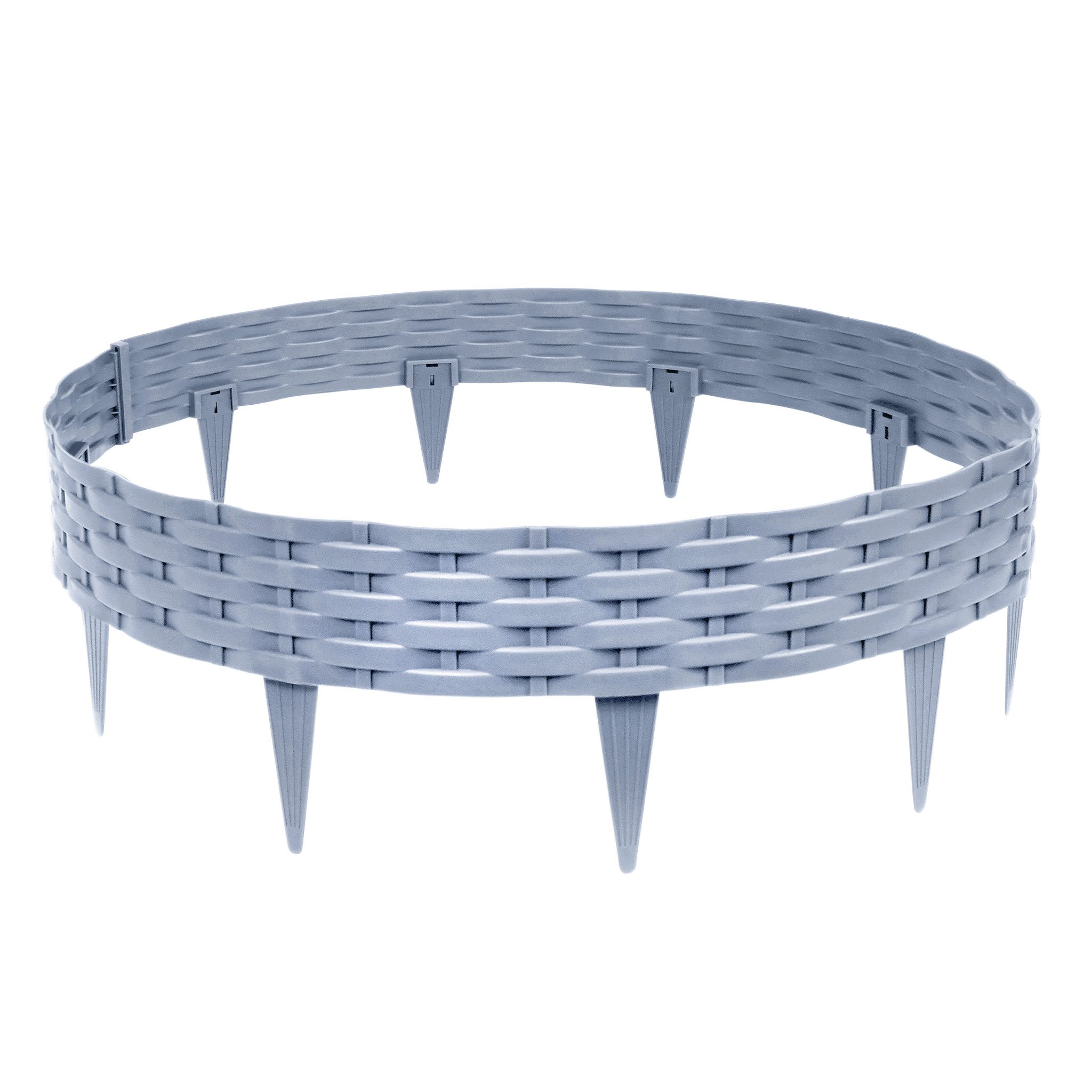 AUFUN Rasenkante Beeteinfassung Beetumrandung Rattan-Optik Palisade Kunststoff, Mähkante ...