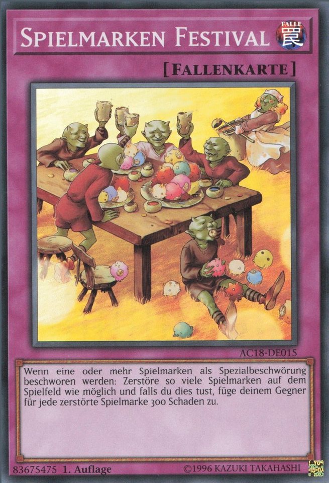 Recollectibles Sammelkarte Yugioh Karte Spielmarken Festival Deutsch