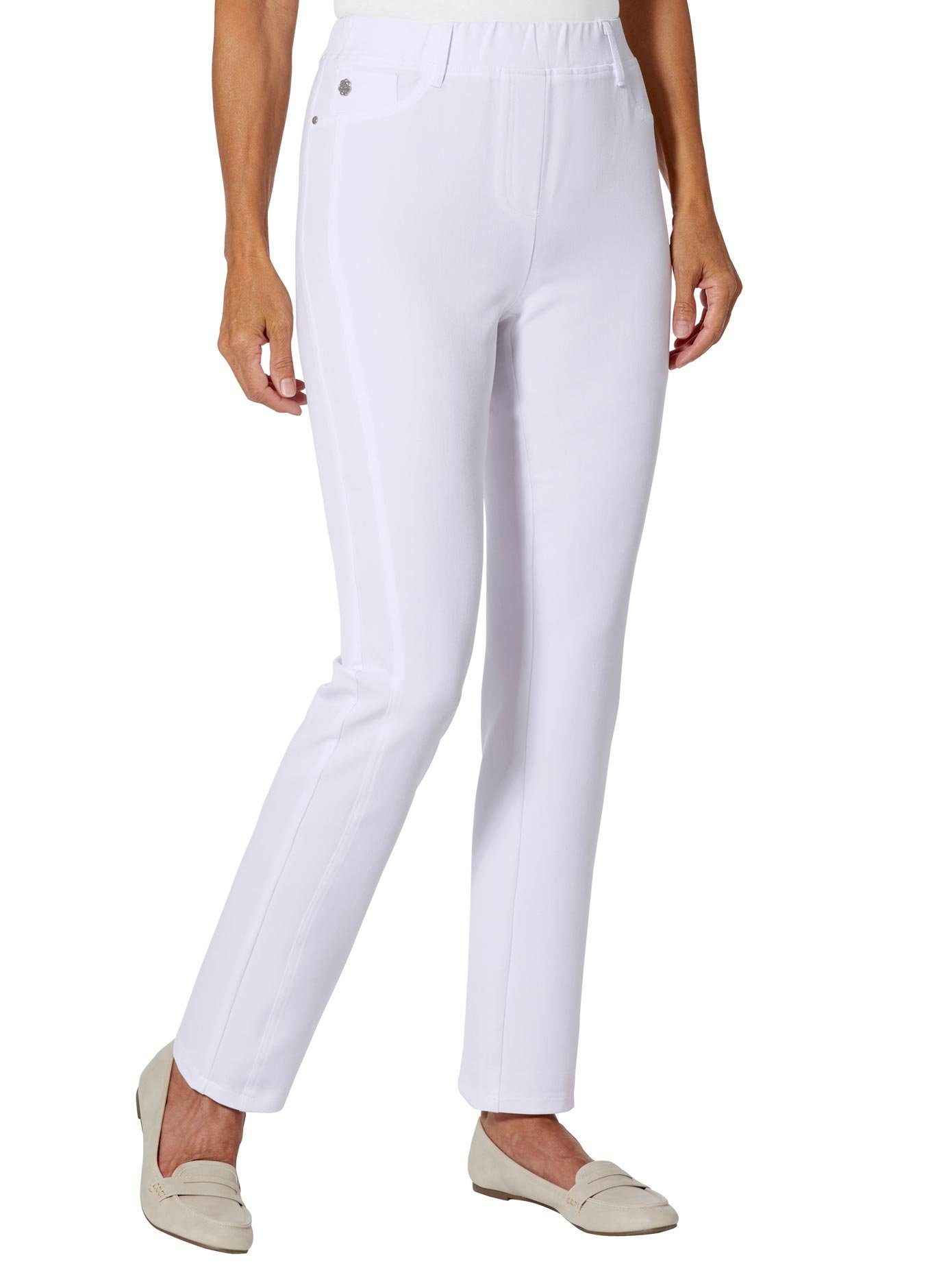 Weisse Schlupfhose Damen