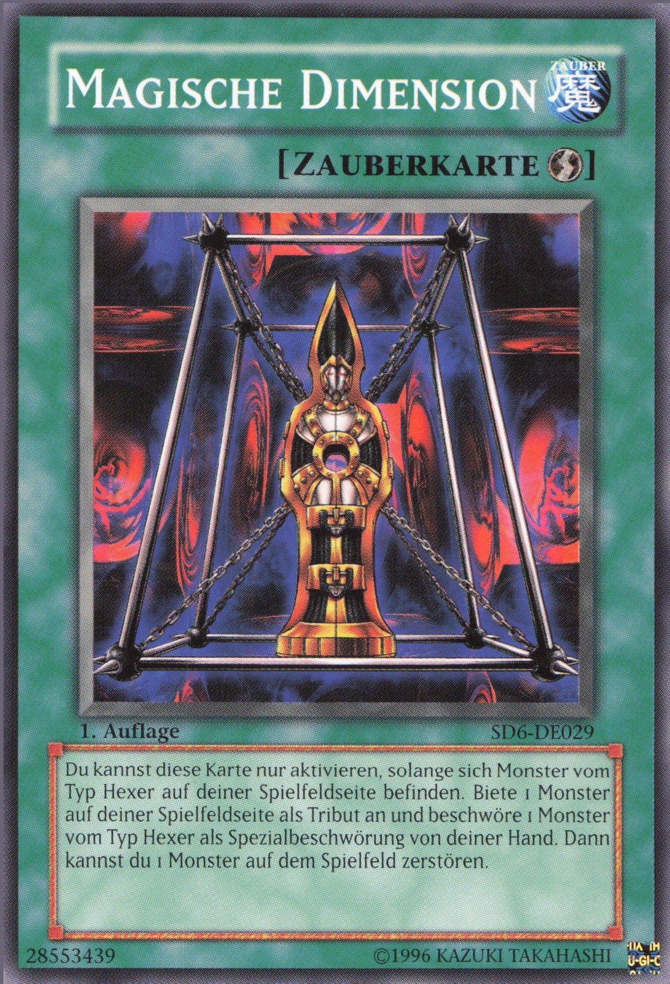 ReCollectibles Sammelkarte YuGiOh Karte Magieartige Dimension deutsch, Yu-Gi-Oh! Karte SD6-DE029 ...
