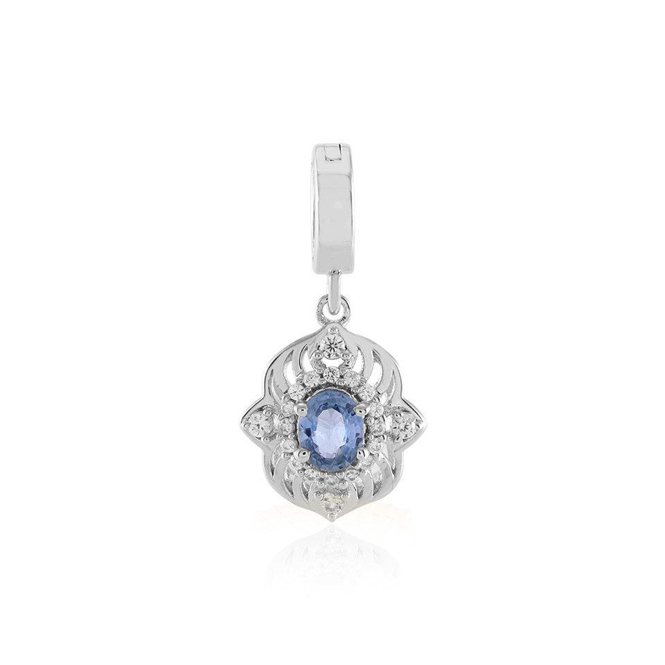J Classics Anhänger Set Blauer Ceylon-Saphir-Silberanhänger