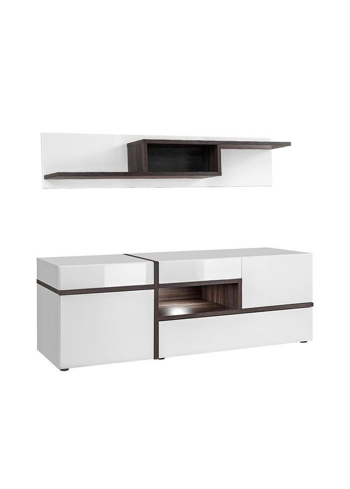Jvmoebel Wohnzimmer Set Tv Ständer Regal Luxus Design Set Modern Möbel
