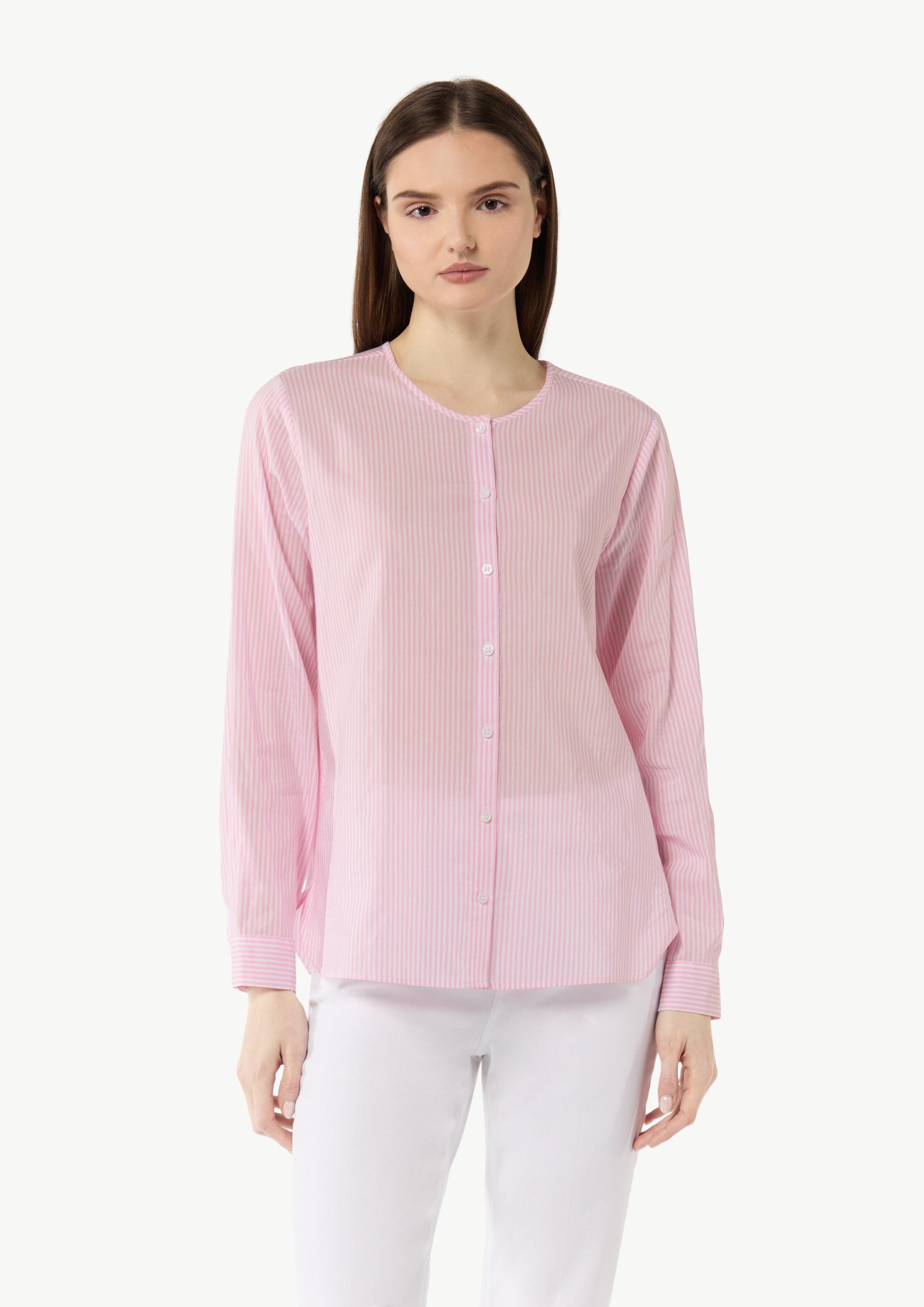 Comma Casual Identity Langarmbluse Bluse Mit Turn Up Ärmel Logo