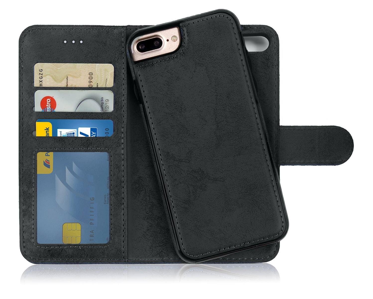 Mygadget Handyhülle Flip Case Magnetische Hülle Kunstleder Klapphülle