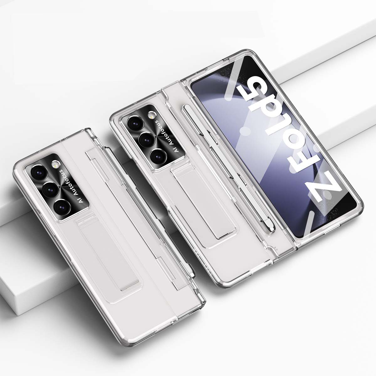 Wigento Handyhülle Für Samsung Galaxy Z Fold5 5g Hülle Mit Stand