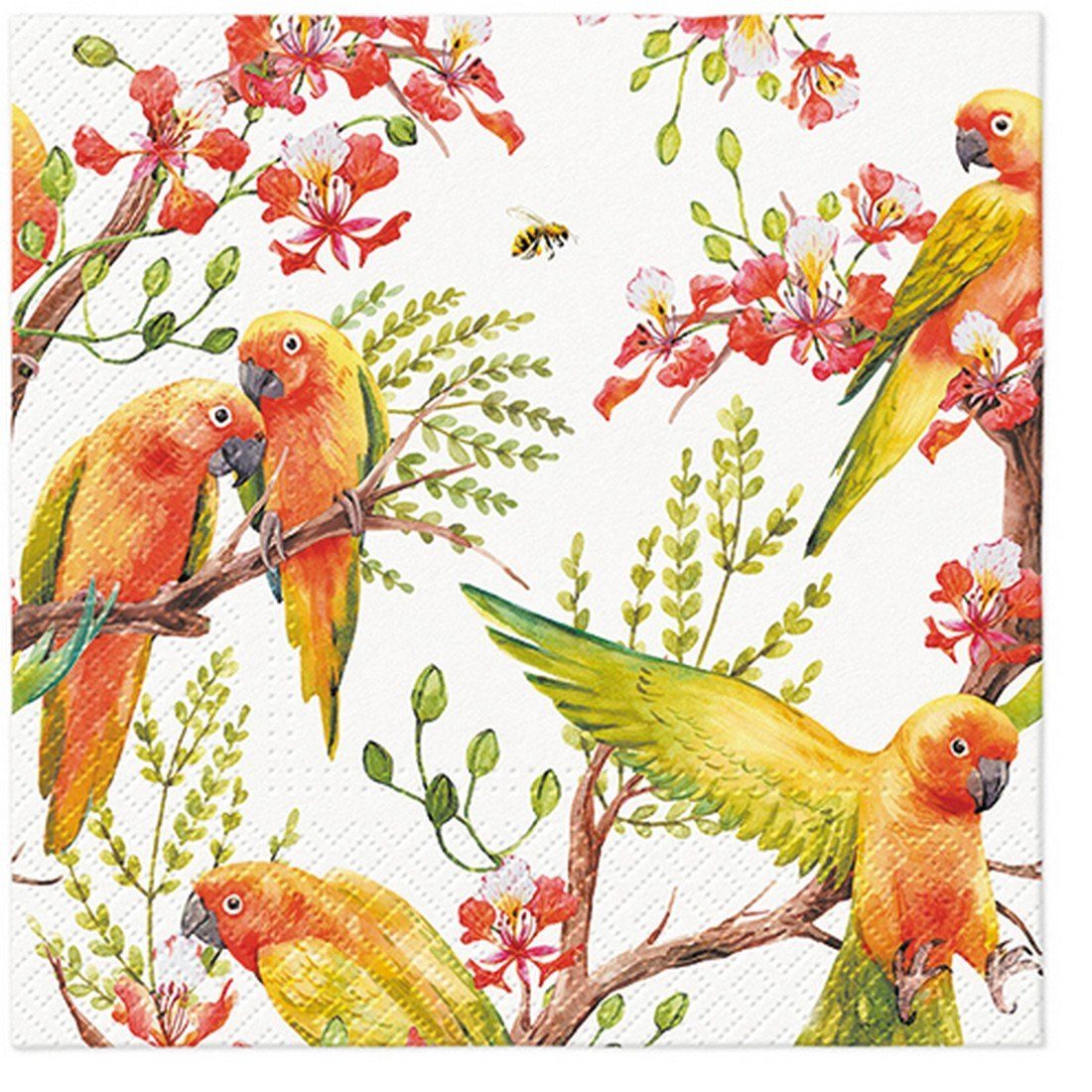 Paw Sp Z Oo Papierserviette 20 Servietten Exotic Birds 33x33cm 20 St