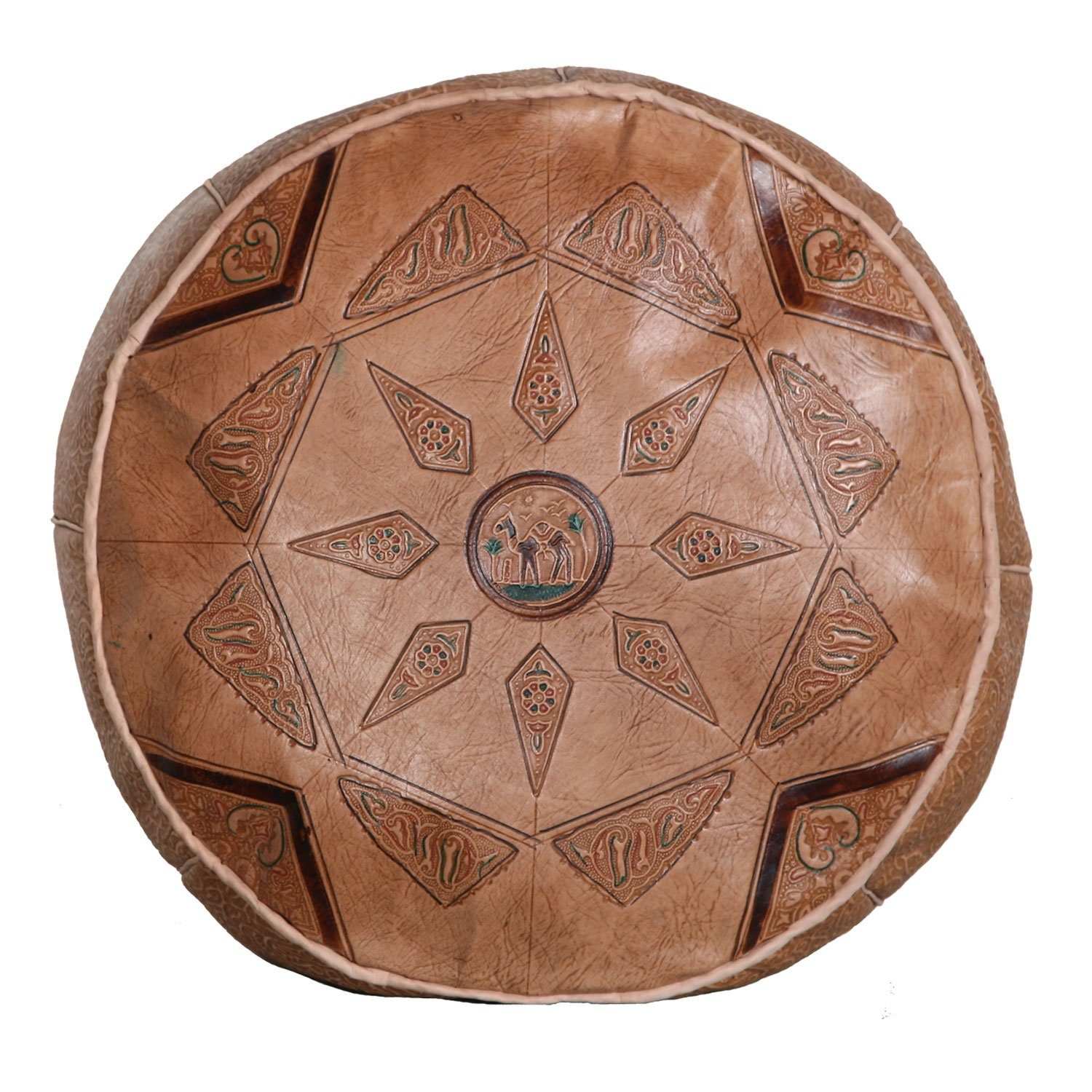 Casa Moro Pouf Orientalisches Leder Sitzkissen Marokkanischer Pouf