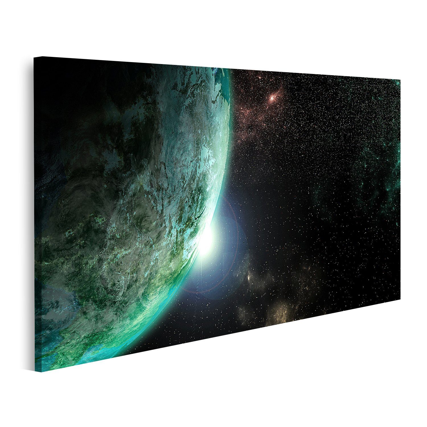islandburner Leinwandbild Bild auf Leinwand Erde Aus Dem Weltraum Wandbild Poster Kunstdruck ...