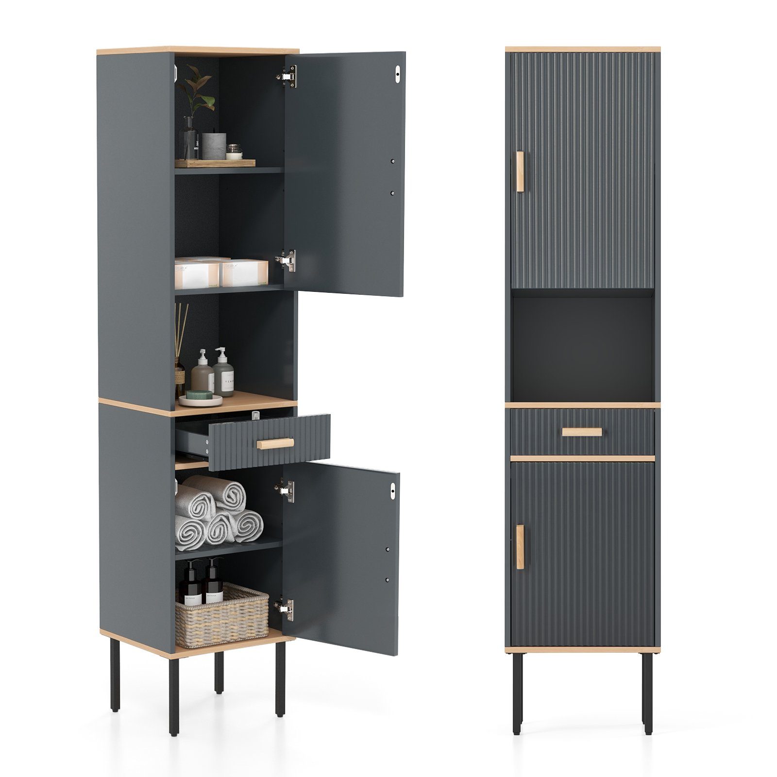 Graue schmale Badezimmerschränke online kaufen | OTTO