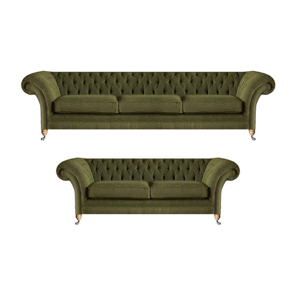 Jvmoebel Chesterfield Sofa Luxus Sofa Dreisitze Mit Zweisitzer Couch