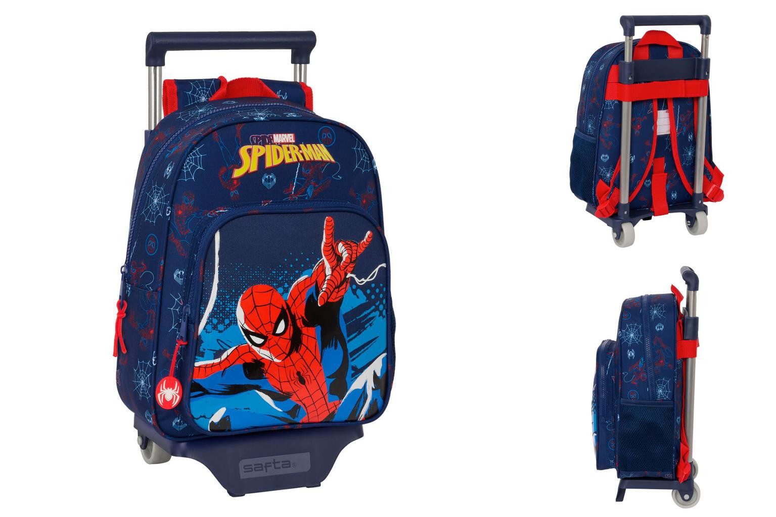 Spiderman Rucksack Kinder Rucksack mit Rädern Spider-Man Neon ...