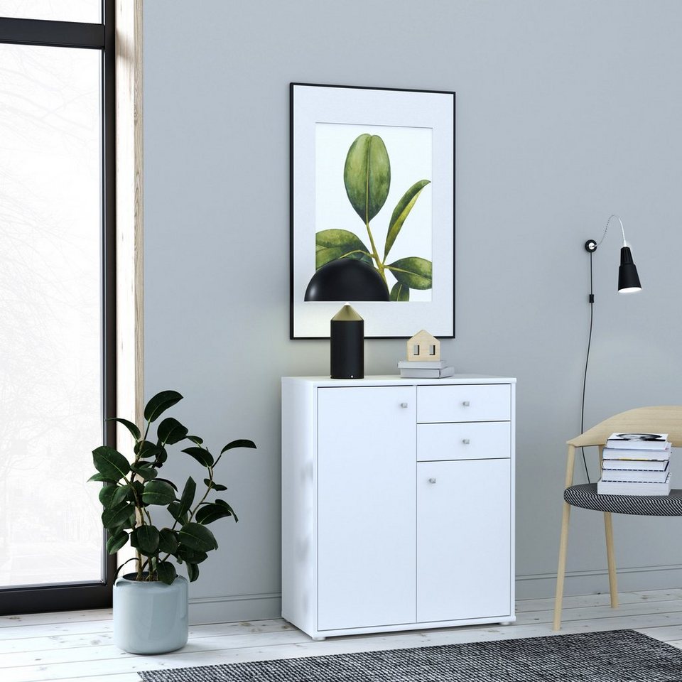 Newroom Kommode Filius Kommode Weiß Modern Sideboard Highboard Büro